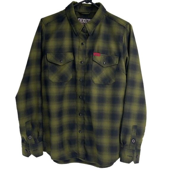 DIXXON | Shirts | Dixxon Lone Wolf Snap Shirt Mens Medium Green Plaid ...